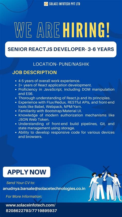 Solace Infotech Private Limited On Linkedin Hiring Reactjs Hiring