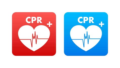 Icon With Cpr Logo Symbol Healthcare Illustration Vector Outline