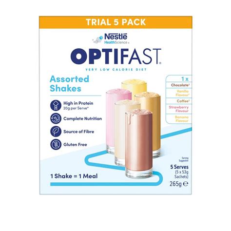 Buy Optifast Vlcd Shake Assorted Pack 5 X 53g Online At Chemist Warehouse®