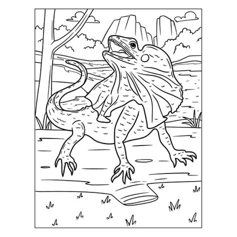 Раскраска Ящерица смотрит вверх распечатать раскраски для детей