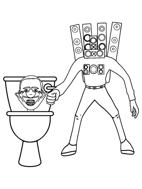 Skibidi Toilet Titan Speakerman Big Cameraman Coloring Pages How My Xxx Hot Girl