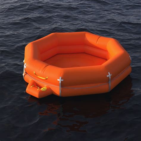 3d Emergency Inflatable Life Raft Turbosquid 2315167