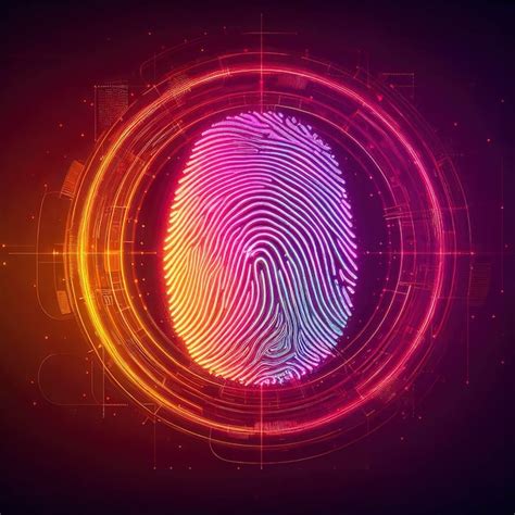 Premium Ai Image Hologram Biometric Data Fingerprint Ai Generative