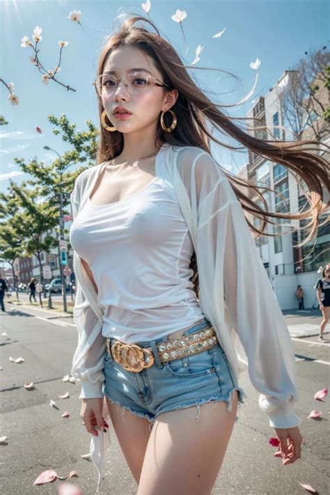 꽃과 함께하는 Ai 미녀