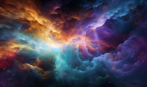 Abstract Space Themed Background Featuring A Colorful Nebula Or