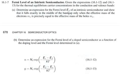 Fermi Level In Intrinsic Semiconductor Formula Semiconducting Materials Considering Silicon