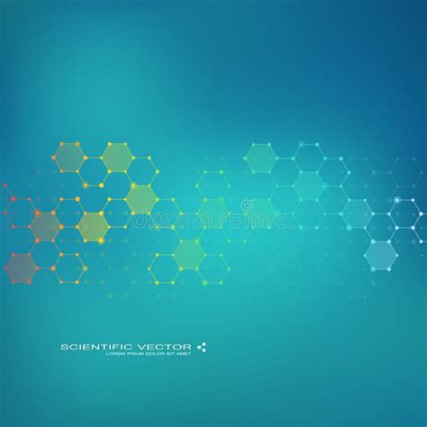 Molecule Dna And Neurons Vector Molecular Structure Connected Lines With Dots Genetic