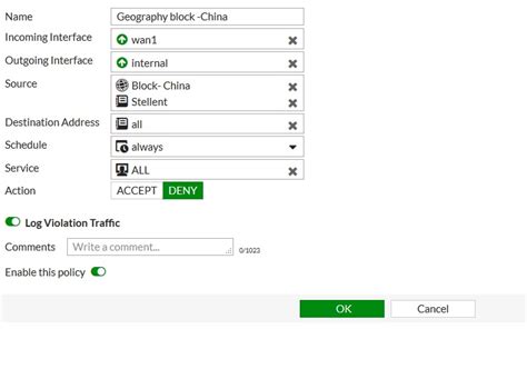 Solved Block All Traffic In Or Out From China Fortinet Community