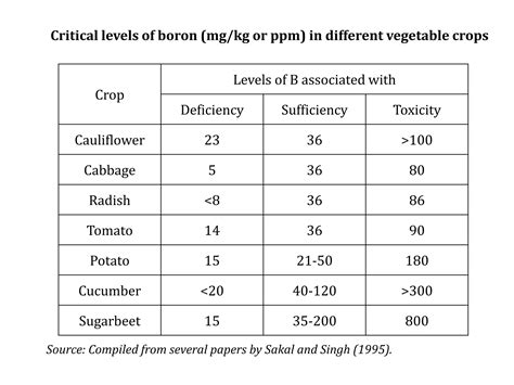 Importance And Use Of Micro Nutrient Boron In Vegetable Crops Pptx