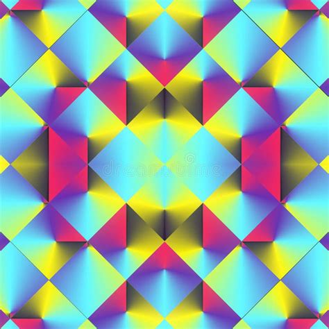 rectangular shapes with trendy gradient 3d rendering kaleidoscopic pattern abstract background