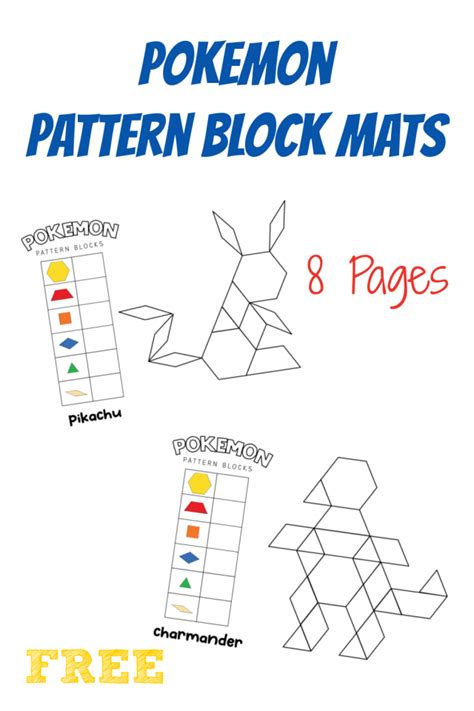 Pokemon Pattern Blocks Free Patterns The Activity Mom