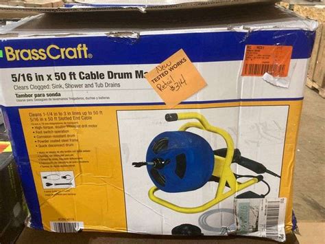 Brasscraft 516 In X 50 Ft Cable Drum Machine Metzger Property
