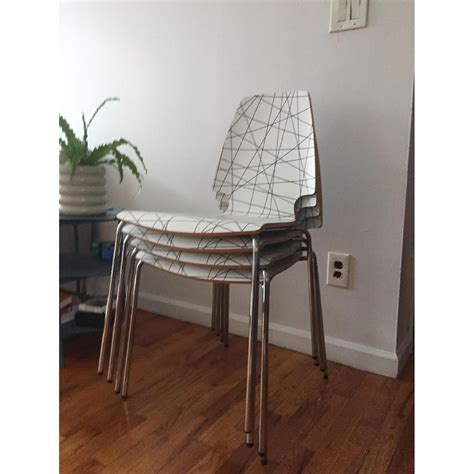 Ikea Stackable Modern Dining Chairs Aptdeco