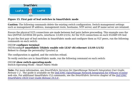 Enable Smartfabric Dell Emc Networking Smartfabric Services Deployment With Vxrail 4 7 Dell