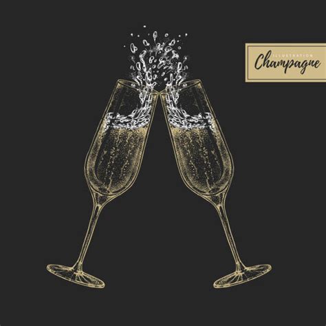 630 Clinking Wine Glasses Stock Illustrations Royalty Free Vector