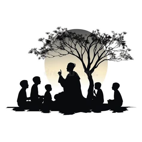 Illustration Guru Purnima Célébrée Par Les Hindous Et Les Bouddhistes