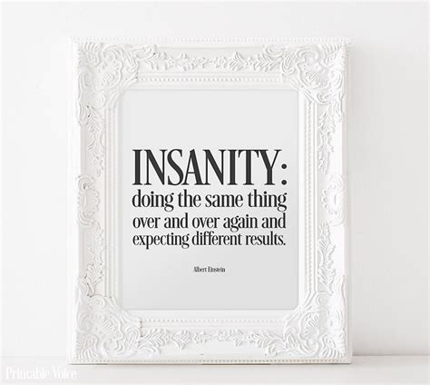 Albert Einstein Printable Quote Definition Of Insanity Digital Download Quotable Typography