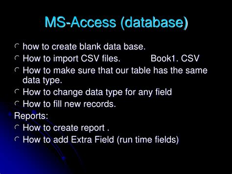 ppt ms access database powerpoint presentation free download id