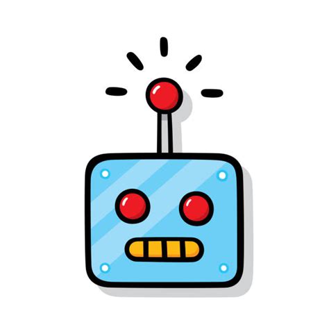 Cartoon Robot Face Robot Emotions Set Cute Robots Head Avatar Chat Bot