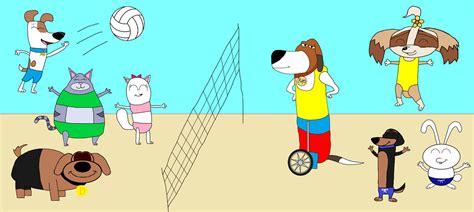 Max Gidget Friends Playing Volleyball In A Beac By Lahmom2000 On Deviantart