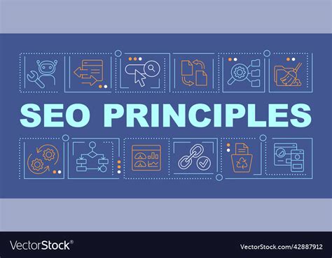 Search Engine Optimization Principles Word Vector Image