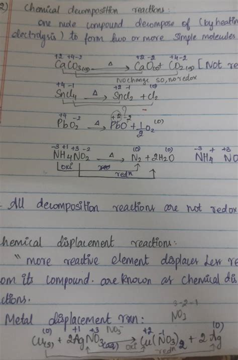 Chemical Decomposition Reactions One Nude Compound Decompose Of By H