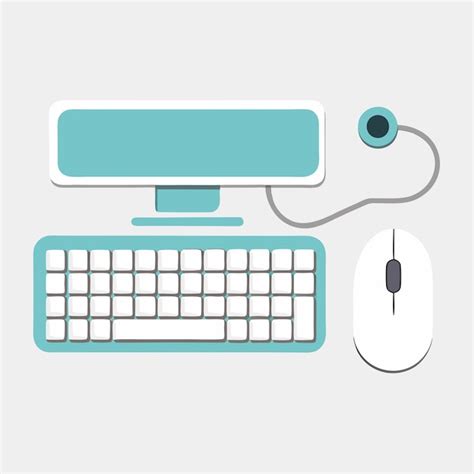 Monitor Keyboard And Mouse Vector Design Essential Tech Trio Premium Ai Generated Vector