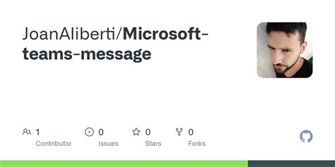 Github Joanaliberti Microsoft Teams Message