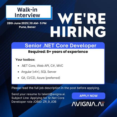 Hiring Pune Walkin Jobs Angulardeveloper Fullstackdeveloper Microsoftstack Techjobs