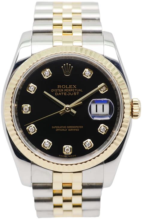 Rolex Datejust 116233 Rose Gold And Stainless Steel Black 2009 Germany