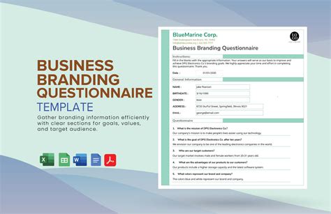 Editable Questionnaire Templates In Word To Download