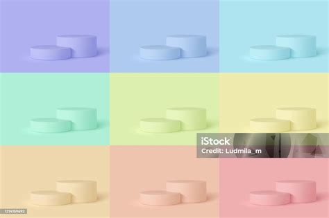 3d 포디움 장면 세트 강단에 대한 스톡 벡터 아트 및 기타 이미지 강단 공란 다중 색상 Istock