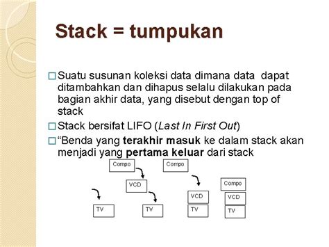 Stack Stack Tumpukan Suatu Susunan Koleksi Data Dimana