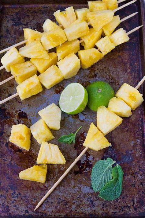 Grilled Pineapple Kabobs With Honey And Lime Cookin Canuck