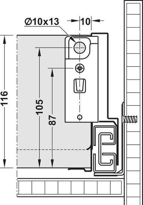 Drawer Side Runner System Grass Nova Pro Scala H122 With Knock In Front Fixing 40kg Order