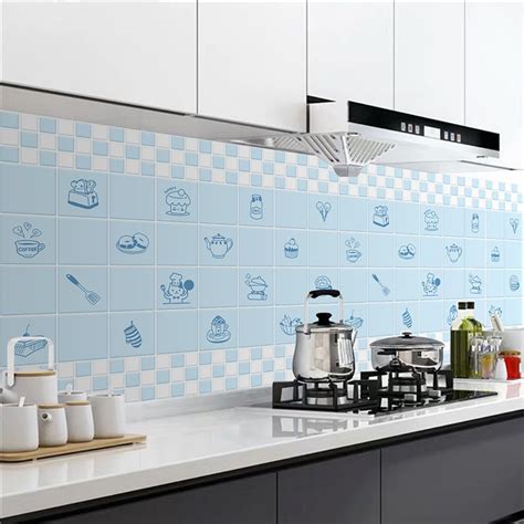 สติกเกอร์ ติดครัว กันเชื้อรา กันน้ำมันกระเด็น มีความหนา ติดแน่นทนทาน เพิ่มความสวยงามในครัว 60 3