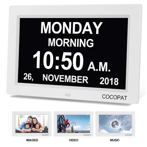 Buy Digital Clock Large Display For Seniors Newest Version Led Dimmable Impaired Vision