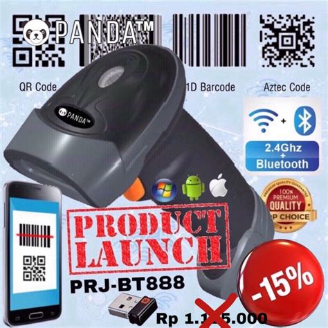 Jual 2D PRJ BT888 Wireless Barcode Scanner QR Code E Faktur Bluetooth 2 4G Shopee Indonesia