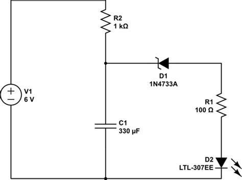 Simple Blinking Led Circuit Diagram