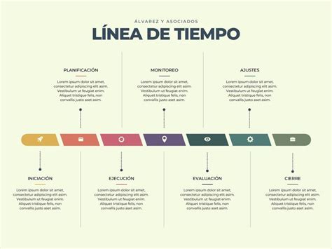Gráfico Línea De Tiempo Profesional Multicolor Templates By Canva
