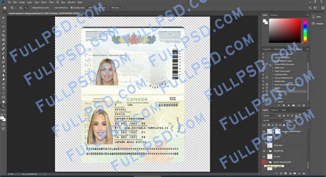 Download Canada Passport V1 Psd File Photoshop Template Editable Fullpsd