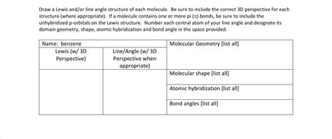 Solved Draw A Lewis And Or Line Angle Structure Of Each Chegg