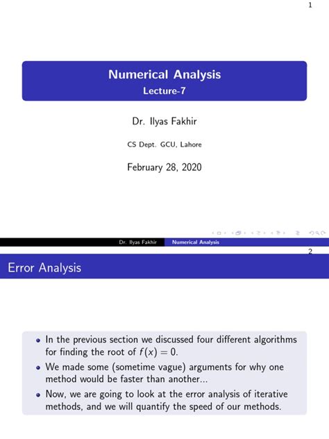 Numerical Analysis Lecture 7 Download Free Pdf Numerical Analysis