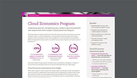 Cloud Economics Program Insight