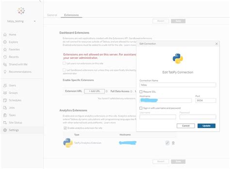 Error After Trying To Use Tabpy Calculated Fields On Tableau Server