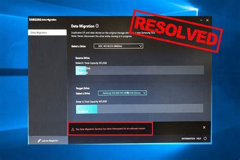 Samsung Data Migration Interrupted For Unknown Reason [fixed]
