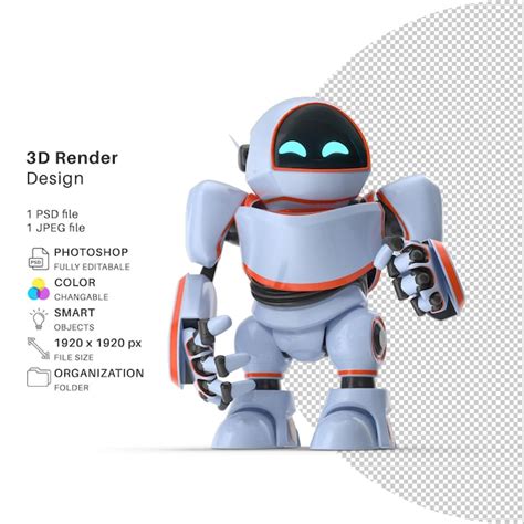 Premium Psd Robot 3d Modeling Psd File Realistic Robot
