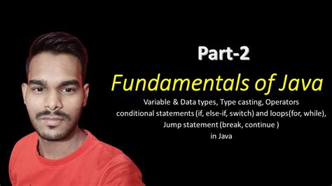 Fundamentals Of Java Java Full Course Variable Operator