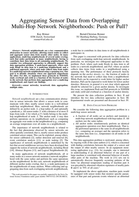 Pdf Aggregating Sensor Data From Overlapping Multi Hop Network