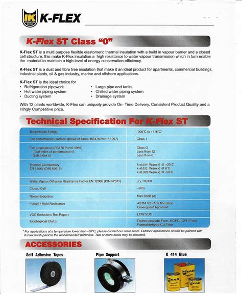 K Flex Tube Rubber Insulation Class O